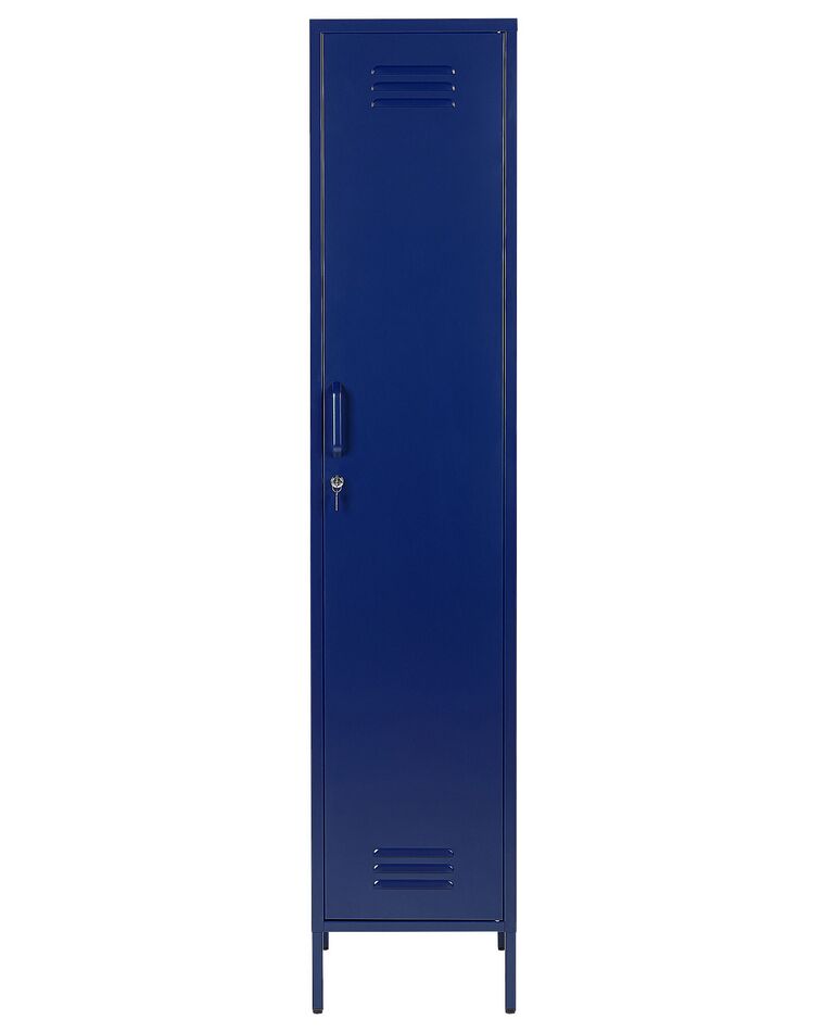 Metal Storage Cabinet Navy Blue FROME | Beliani.co.uk