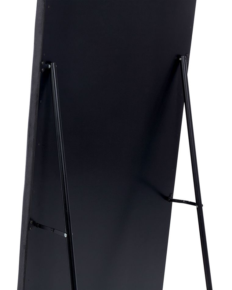 Velvet Standing Mirror 50 x 150 cm Dark Grey ANSOUIS | Beliani.co.uk