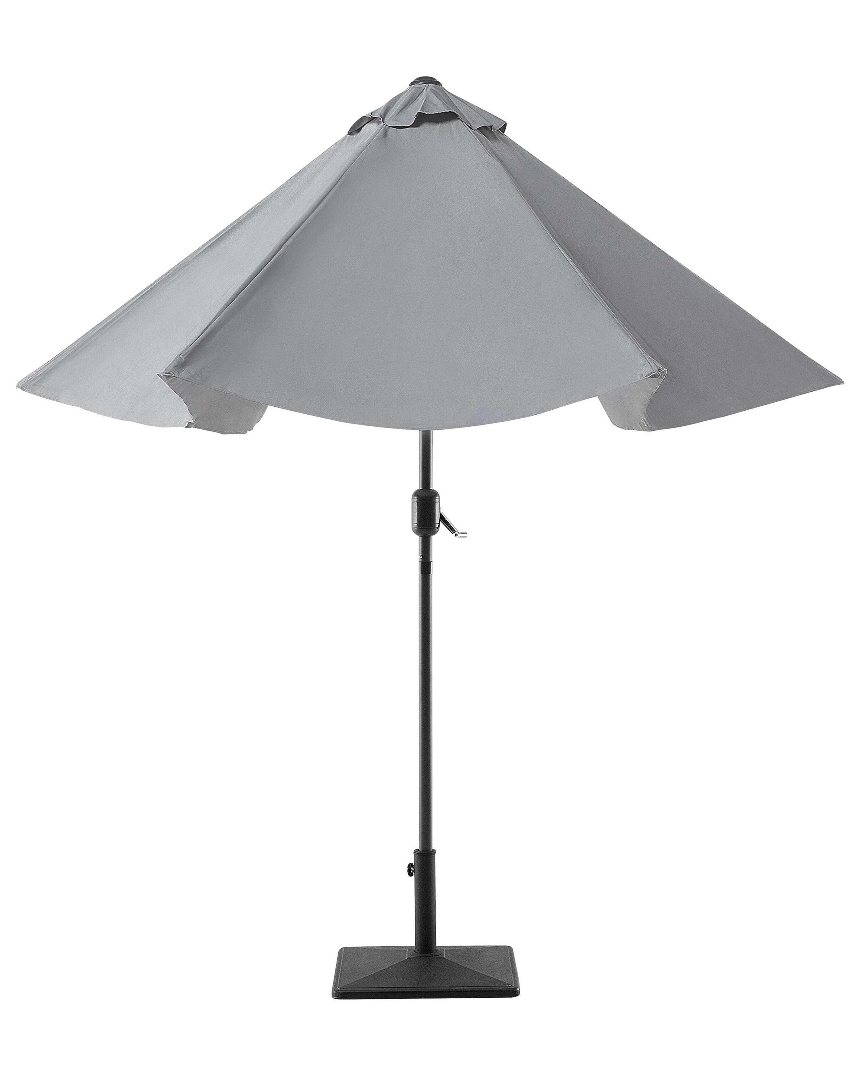 Market Garden Parasol ⌀ 2.7 m Dark Grey VARESE | Beliani.co.uk
