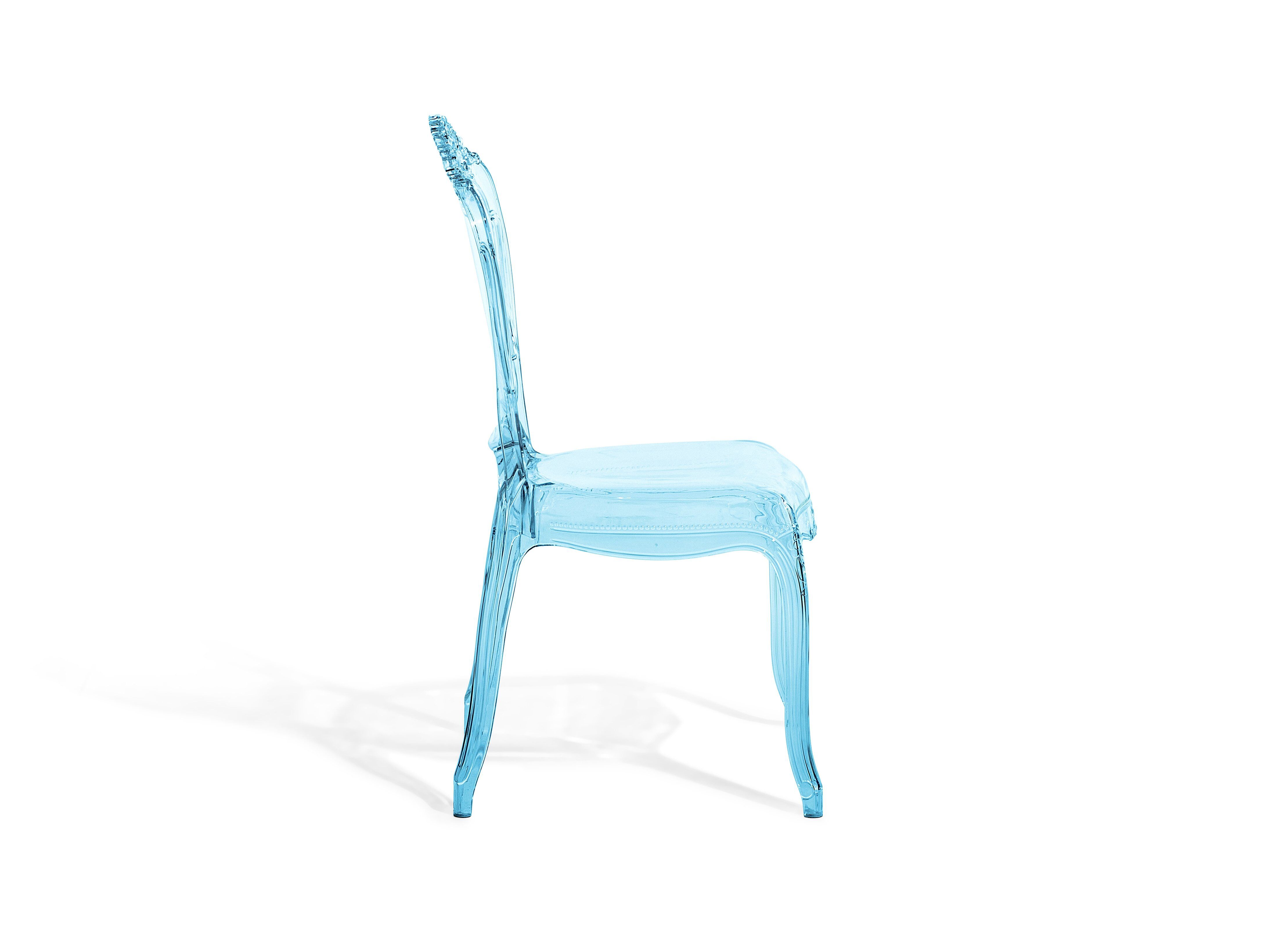 Set of 2 Accent Chairs Acrylic Transparent Blue VERMONT | Beliani.co.uk