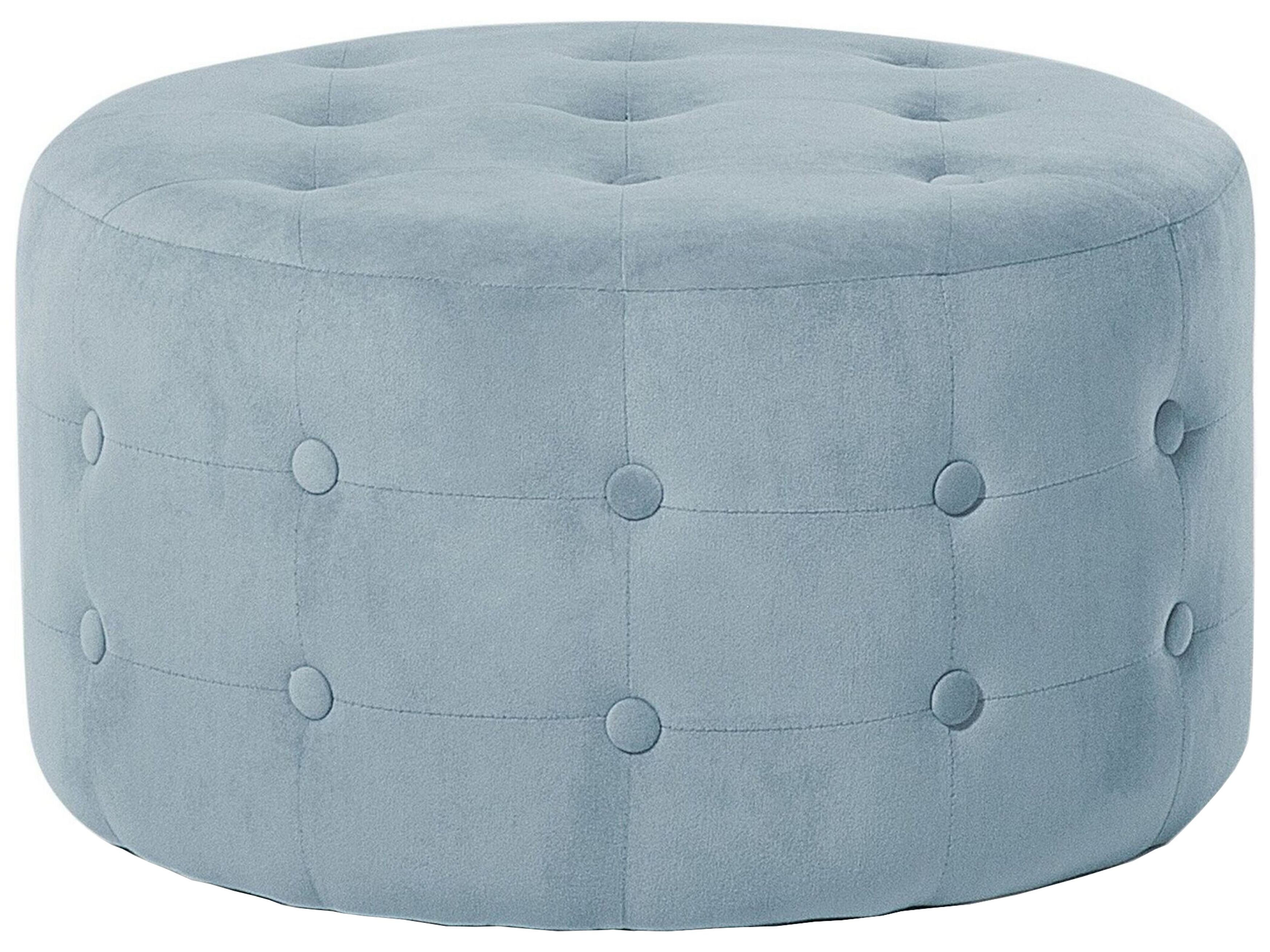 Velvet Pouffe Footstool Grey TAMPA | Beliani.co.uk