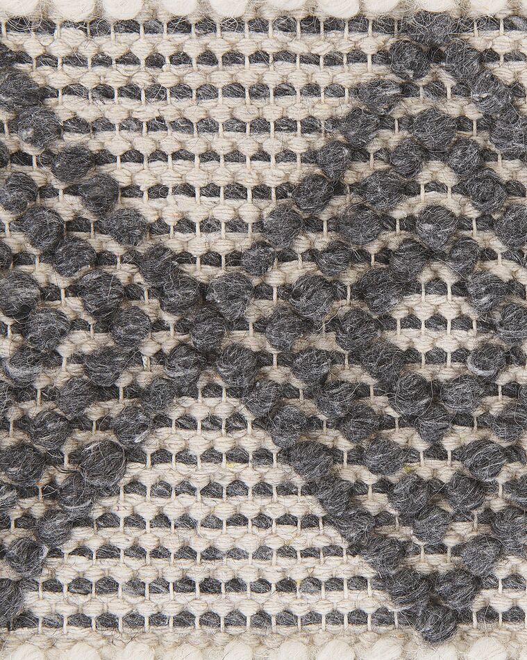 Gulvteppe i beige og grått ull 160 x 230 cm DAVUTLAR | Beliani.no