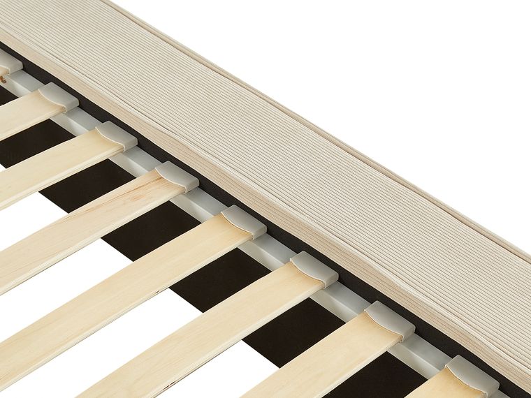 Dobbeltseng beige fløjl 180 x 200 cm LINARDS | Beliani.dk