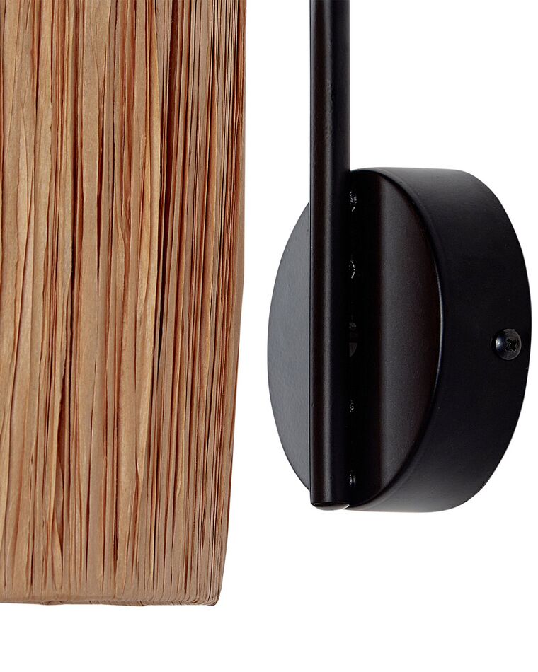 Set of 2 Raffia Wall Lamps Natural SHINFA | Beliani.co.uk