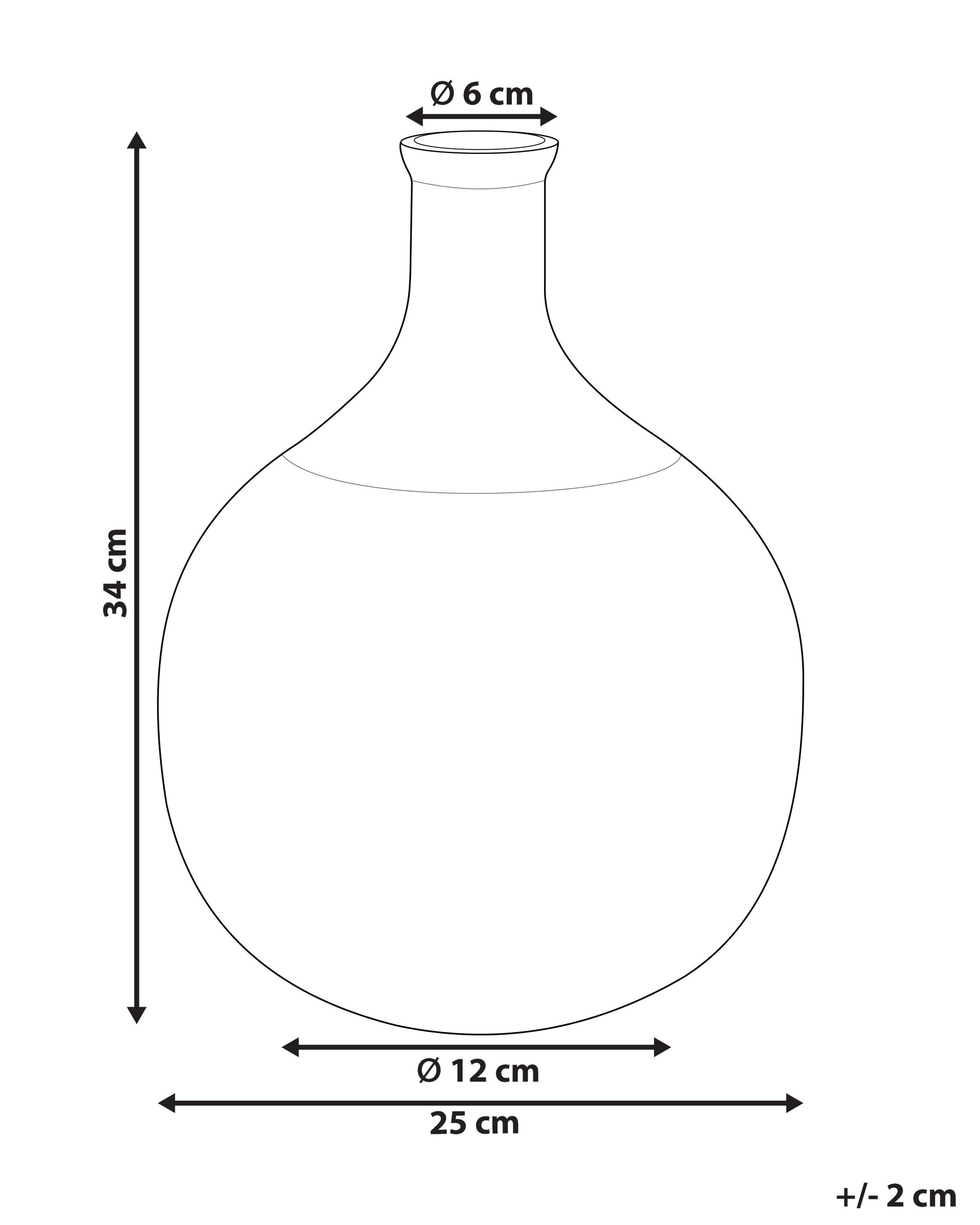 Blomvas glas 34 cm grön ACHAAR | Beliani.se