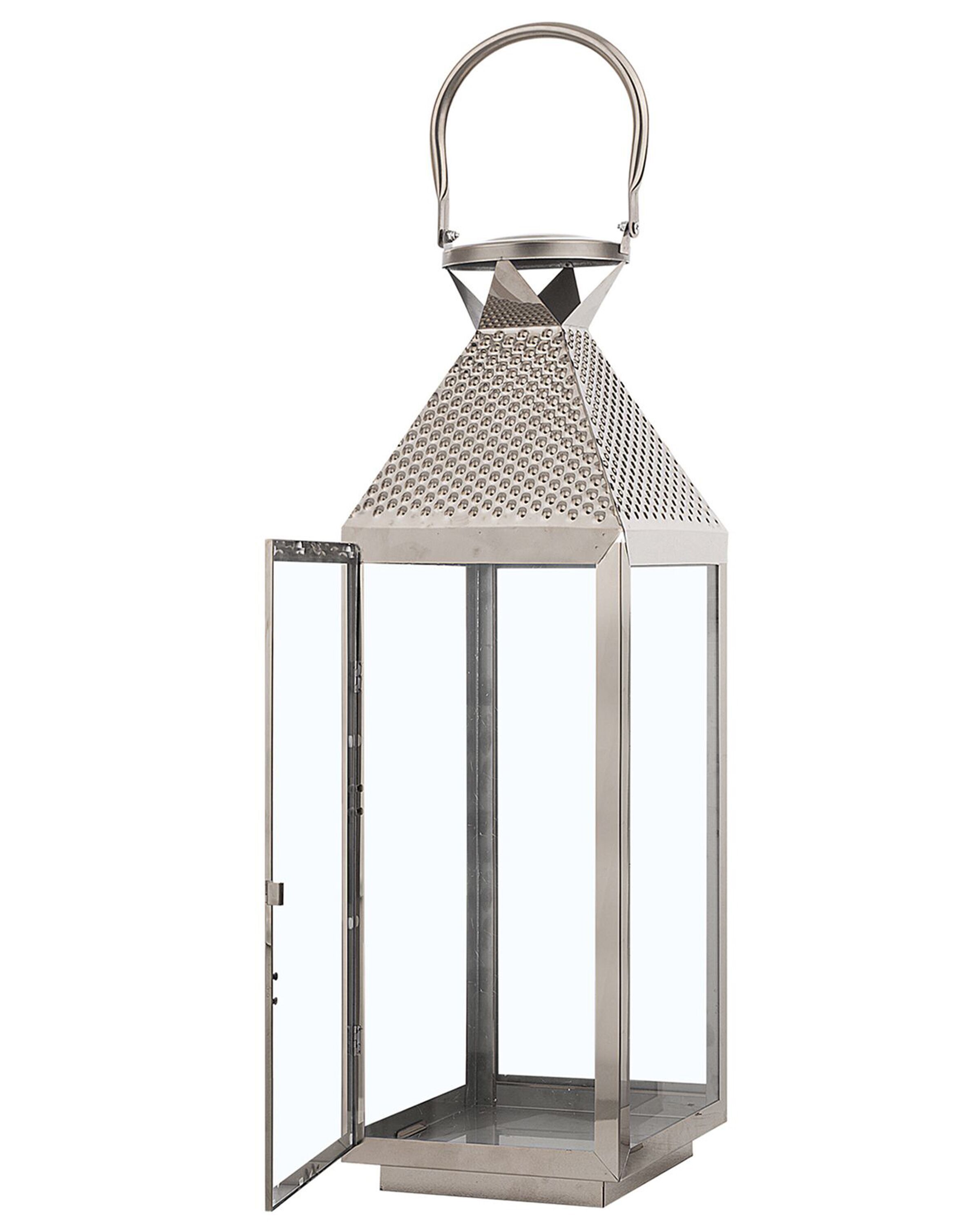 Lantaarn zilver 55 cm BALI | Beliani.nl