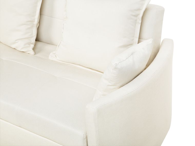 Fabric Sofa Bed Beige HOVIN | Beliani.co.uk