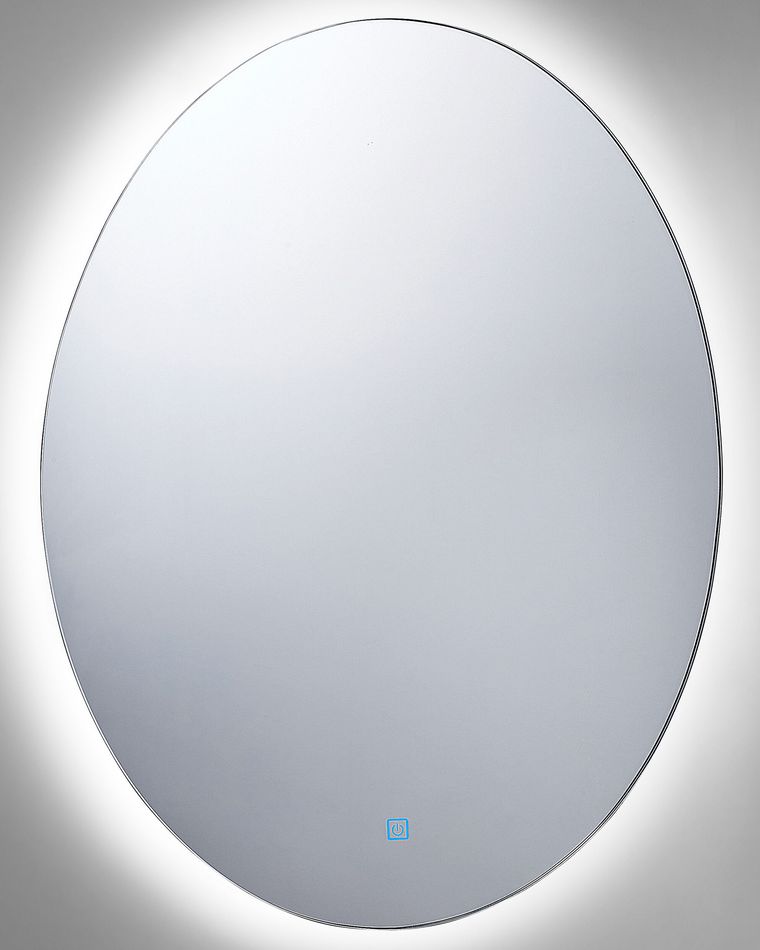 LED Wall Mirror 60 x 80 cm Silver MAZILLE | Beliani.co.uk