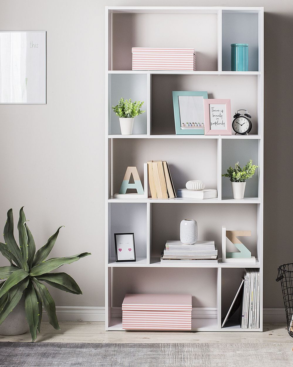 5 Tier Bookcase White ORILLA | Beliani.co.uk