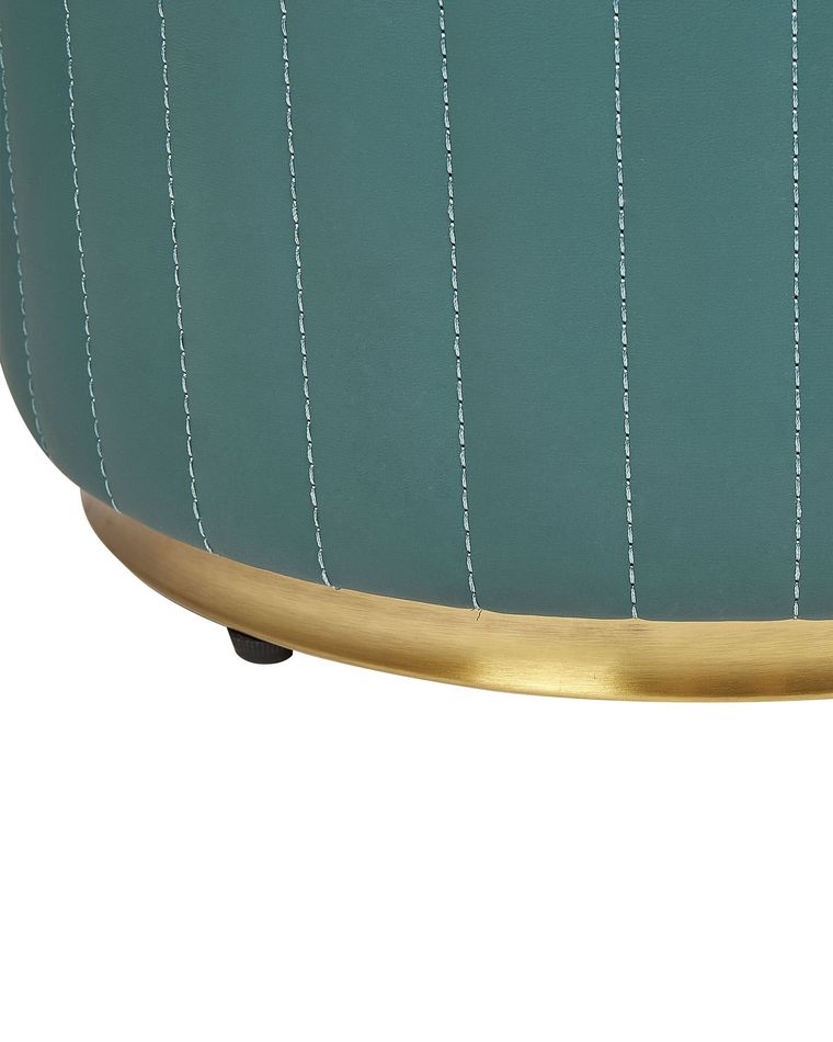 Kaptafel met LED spiegel en poef donkergroen/goud VINAX | Gratis Levering