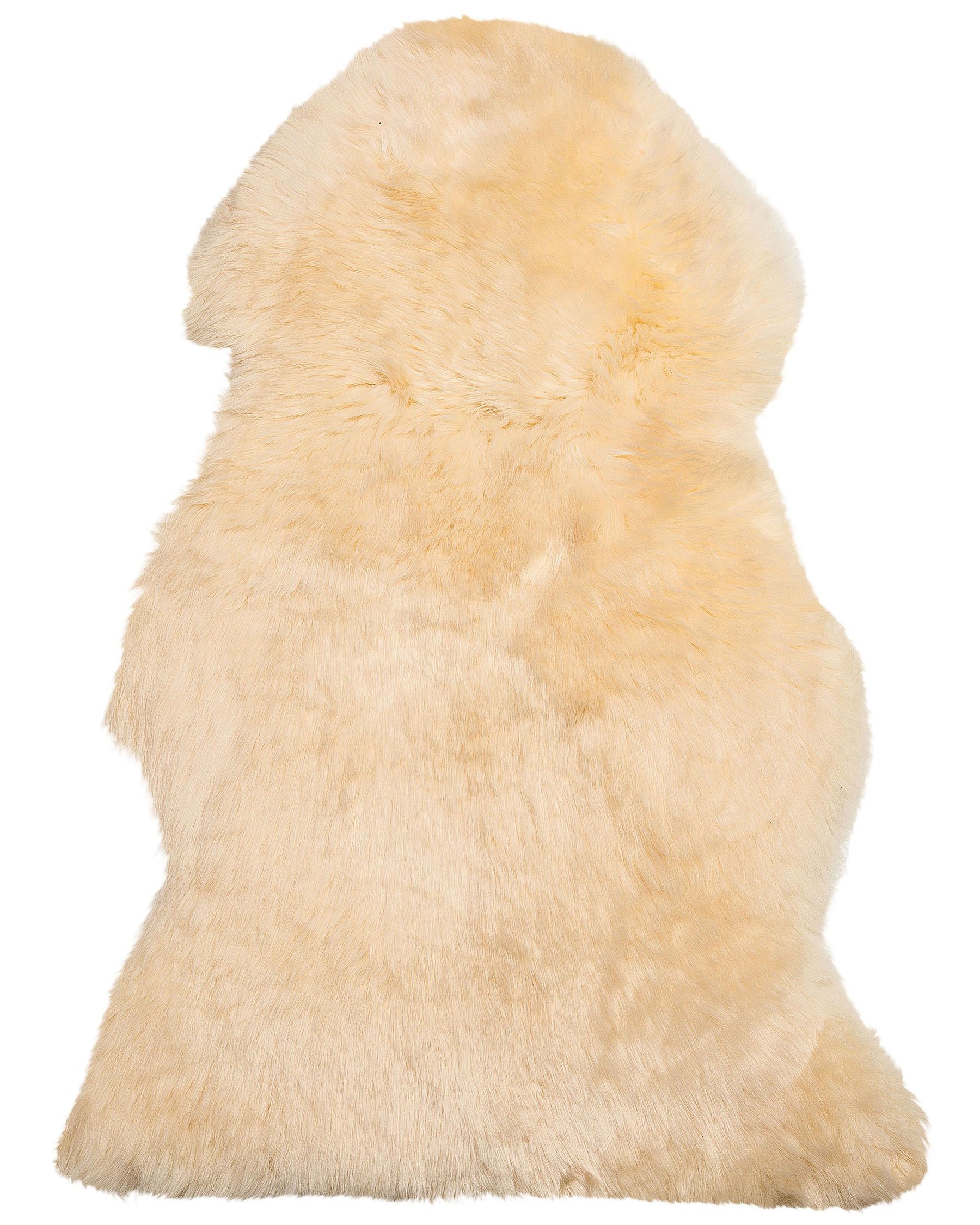 Sheepskin Rug Beige ULURU | Beliani.co.uk