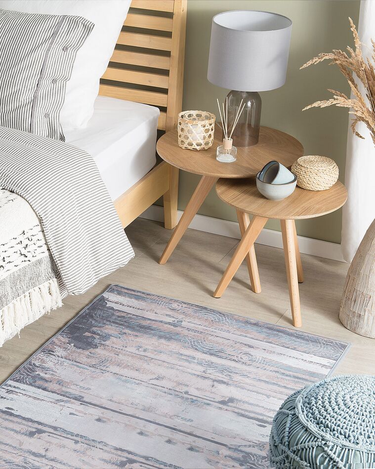 Area Rug 80 x 150 cm Grey and Beige DALLICA | Beliani.co.uk