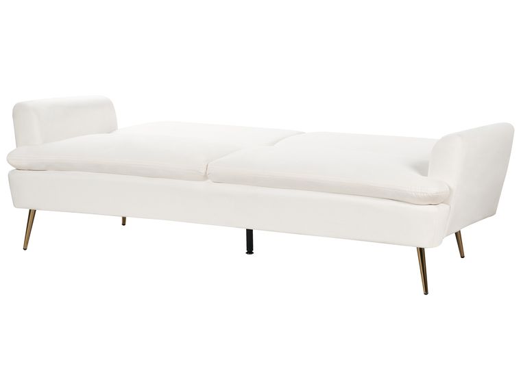 Velvet Sofa Bed Off-White VETTRE | Beliani.co.uk