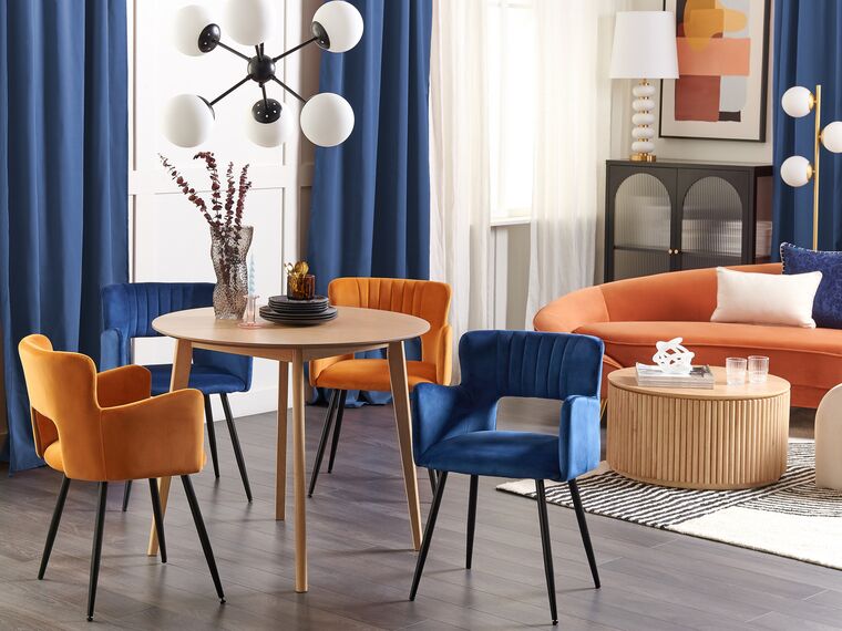 3-istuttava sohva sametti oranssi SAVAR | Beliani.fi