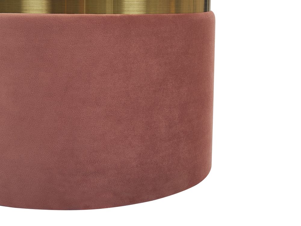 Poef set van 2 fluweel roze WICHITA | Gratis Levering