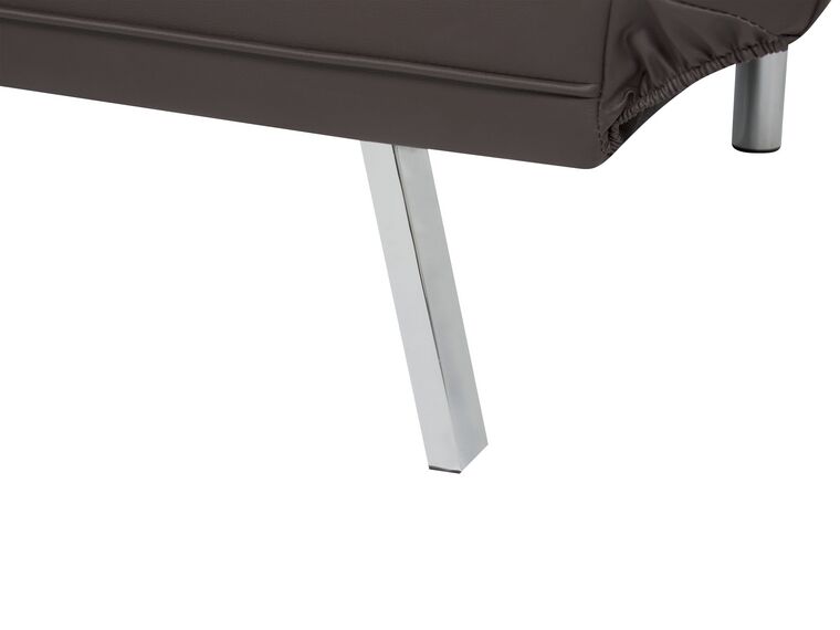Sofa Bed Brown Faux Leather BRISTOL | Beliani.fi