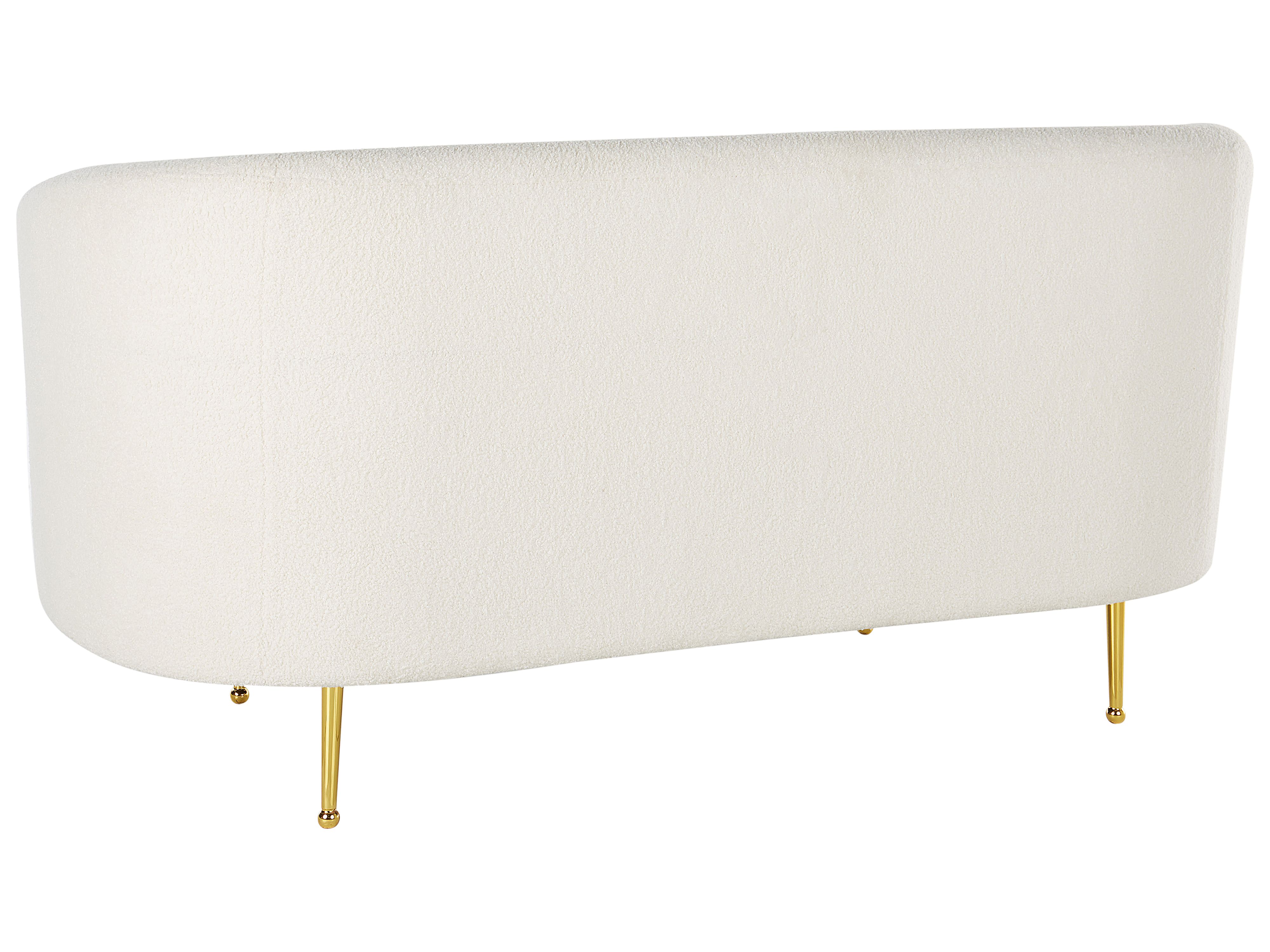 2 Seater Boucle Sofa White LOEN | Beliani.co.uk