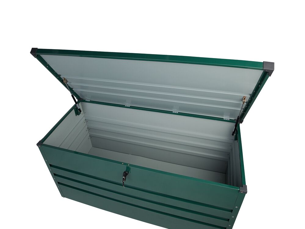 Garden Storage Box 132 x 62 cm Green CEBROSA | Beliani.co.uk