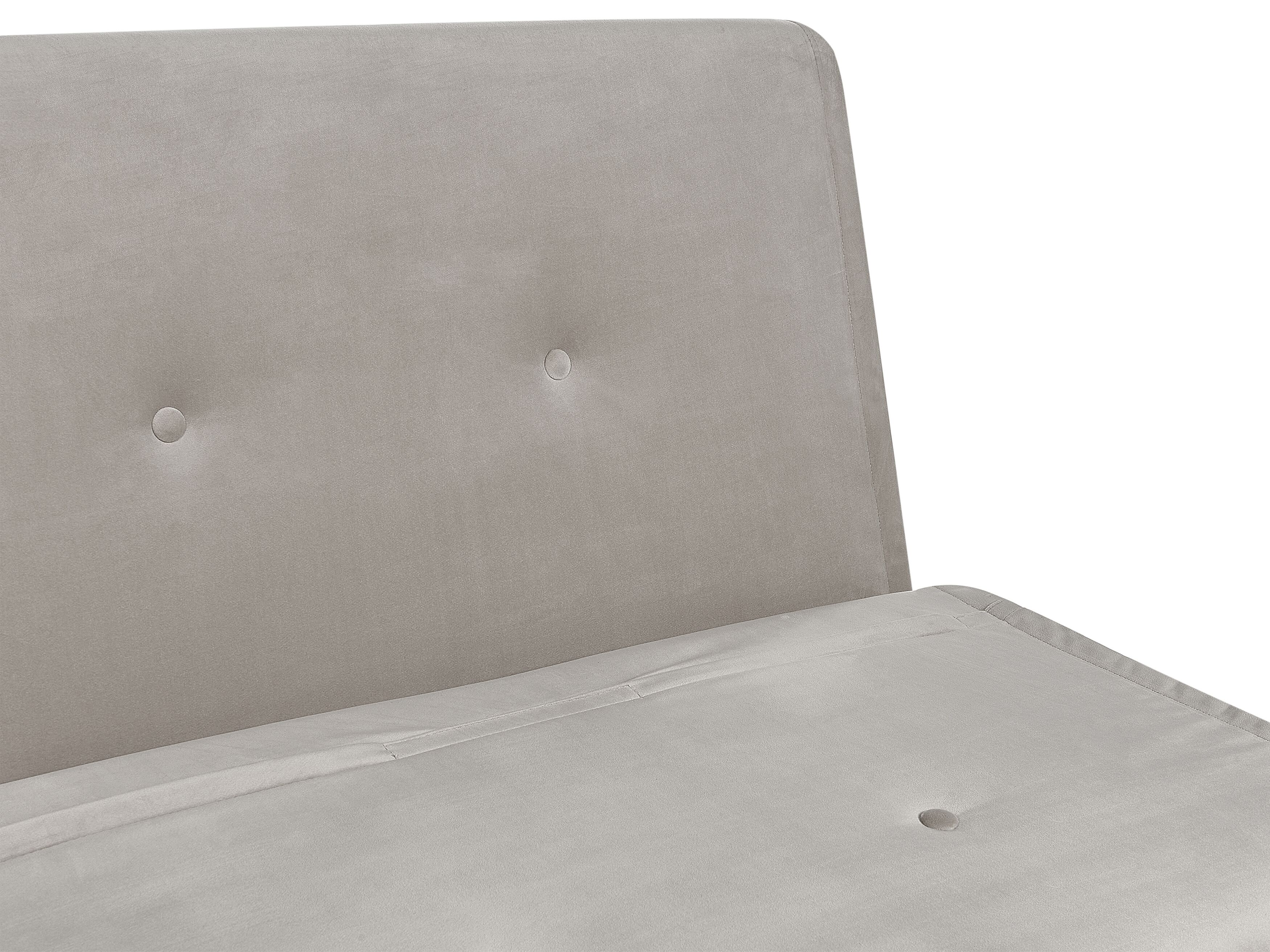 Velvet Single Sofa Bed Light Grey FARRIS | Beliani.co.uk