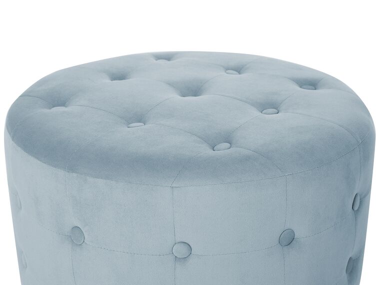 Velvet Pouffe Footstool Grey TAMPA | Beliani.co.uk