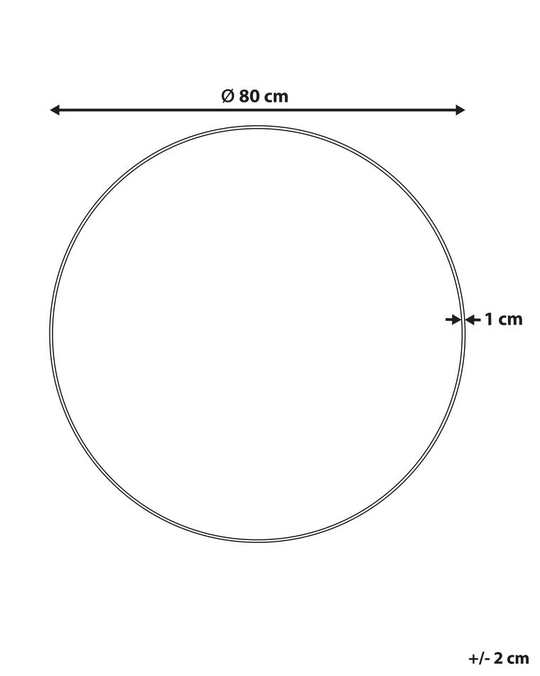 Round Wall Mirror 80 x 80 cm Gold ANNEMASSE | Beliani.co.uk