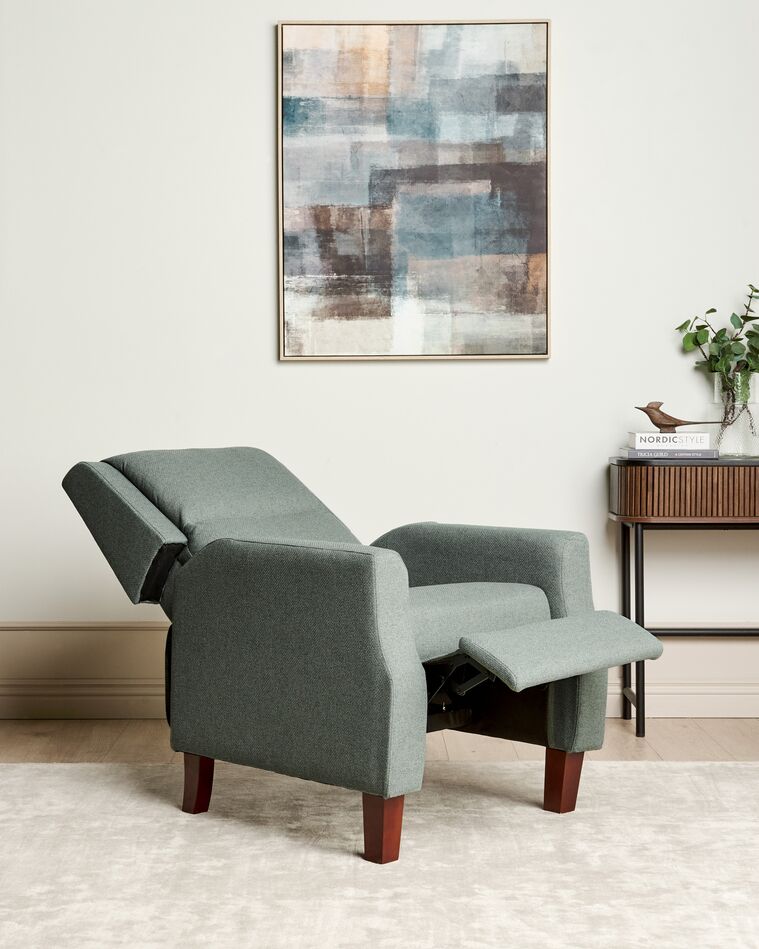 Fabric Recliner Chair Green EGERSUND | Beliani.hu