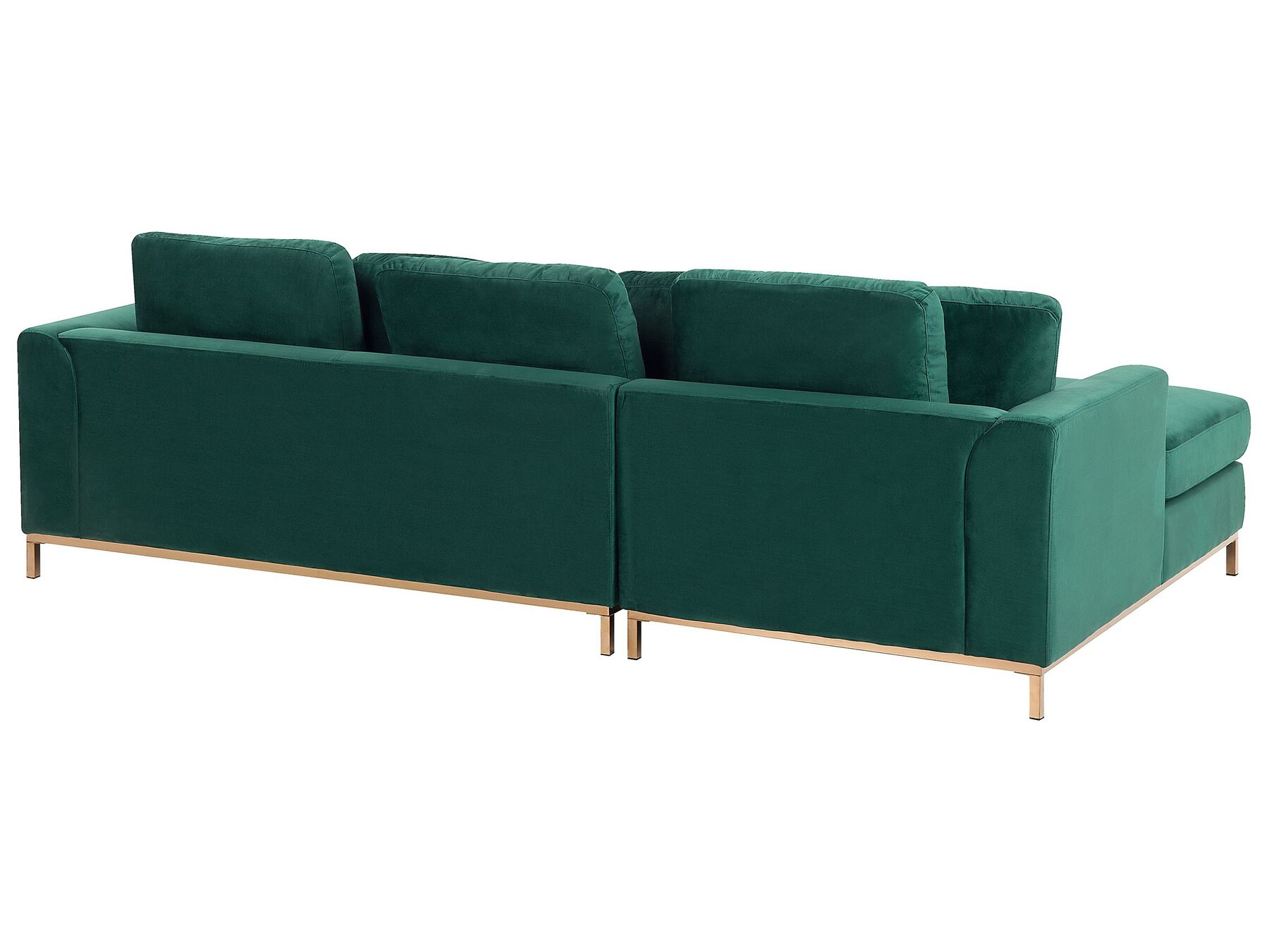 Left Hand Velvet Corner Sofa Emerald Green OSLO | Beliani.co.uk