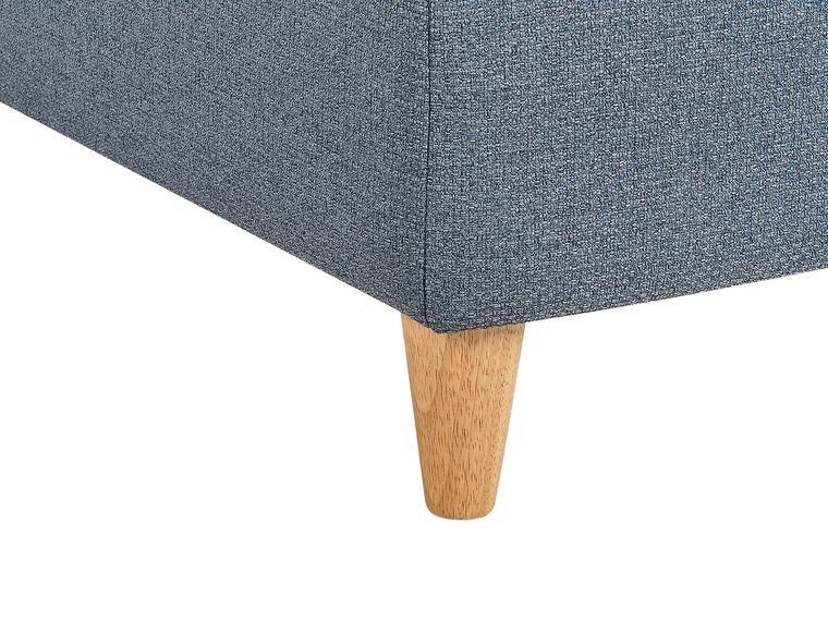 Čalouněná lenoška s úložným prostorem levostranná modrá MERI II ...