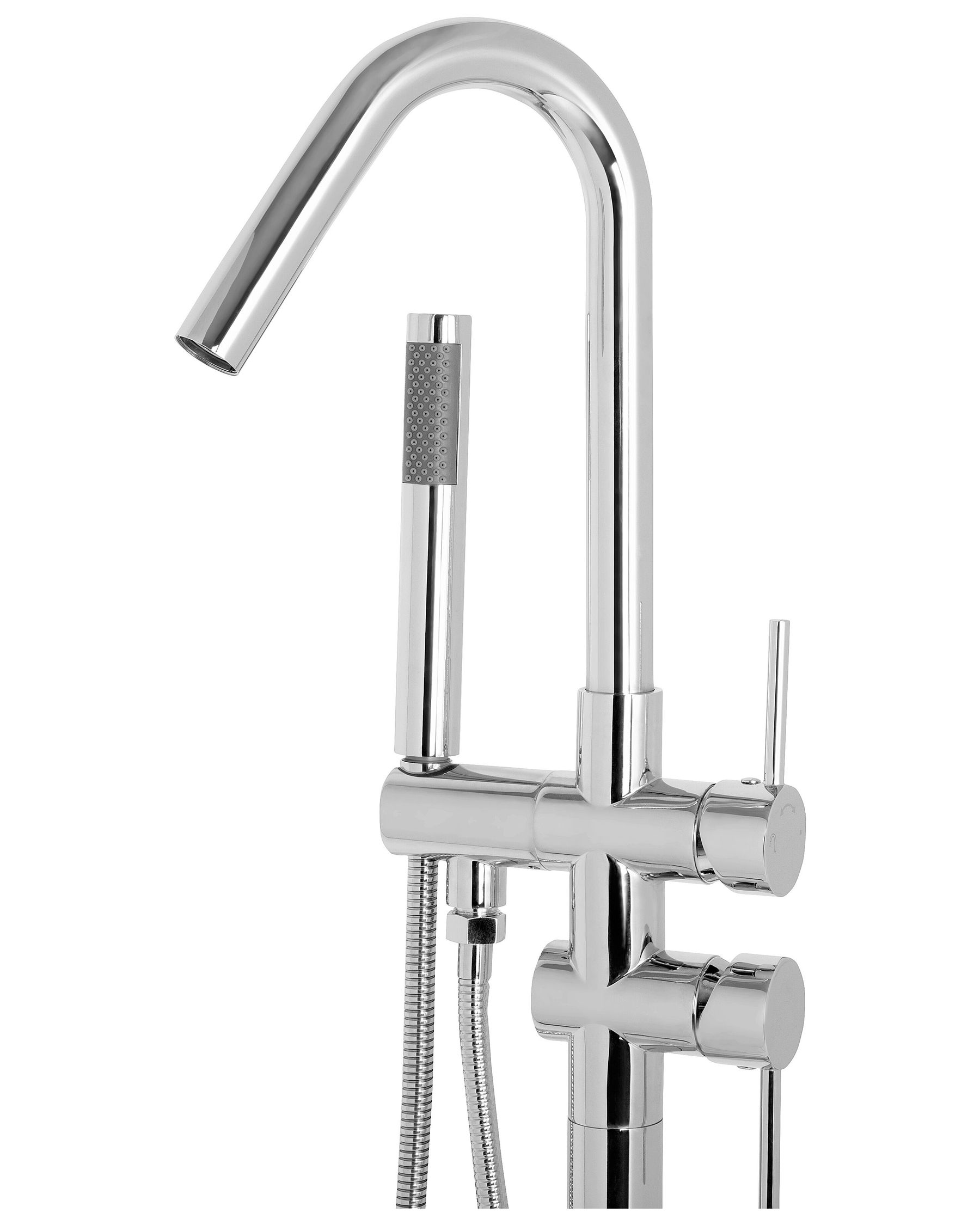 Freestanding Bath Mixer Tap Silver VICTORIA | Beliani.co.uk
