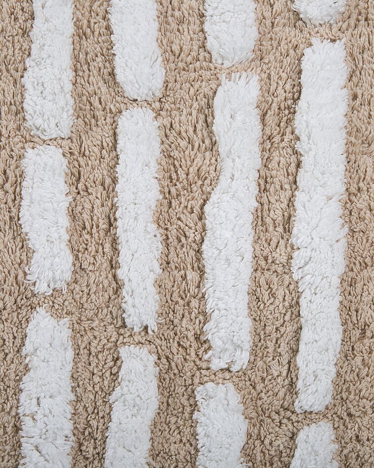 Cotton Area Rug 120 x 180 cm Beige AHIRLI | Beliani.co.uk