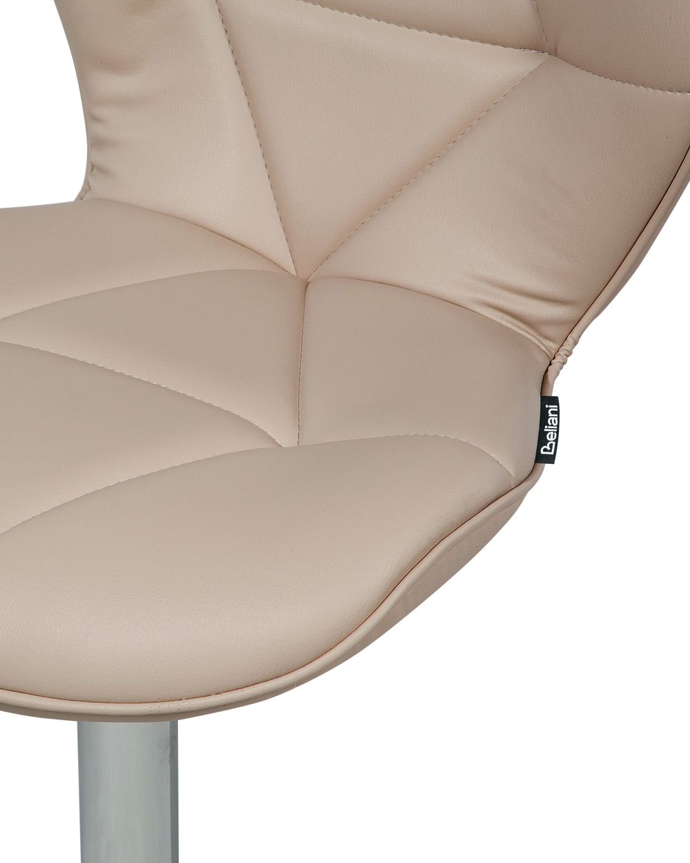 Set of 2 Faux Leather Swivel Bar Stool Beige VALETTA | Beliani.co.uk