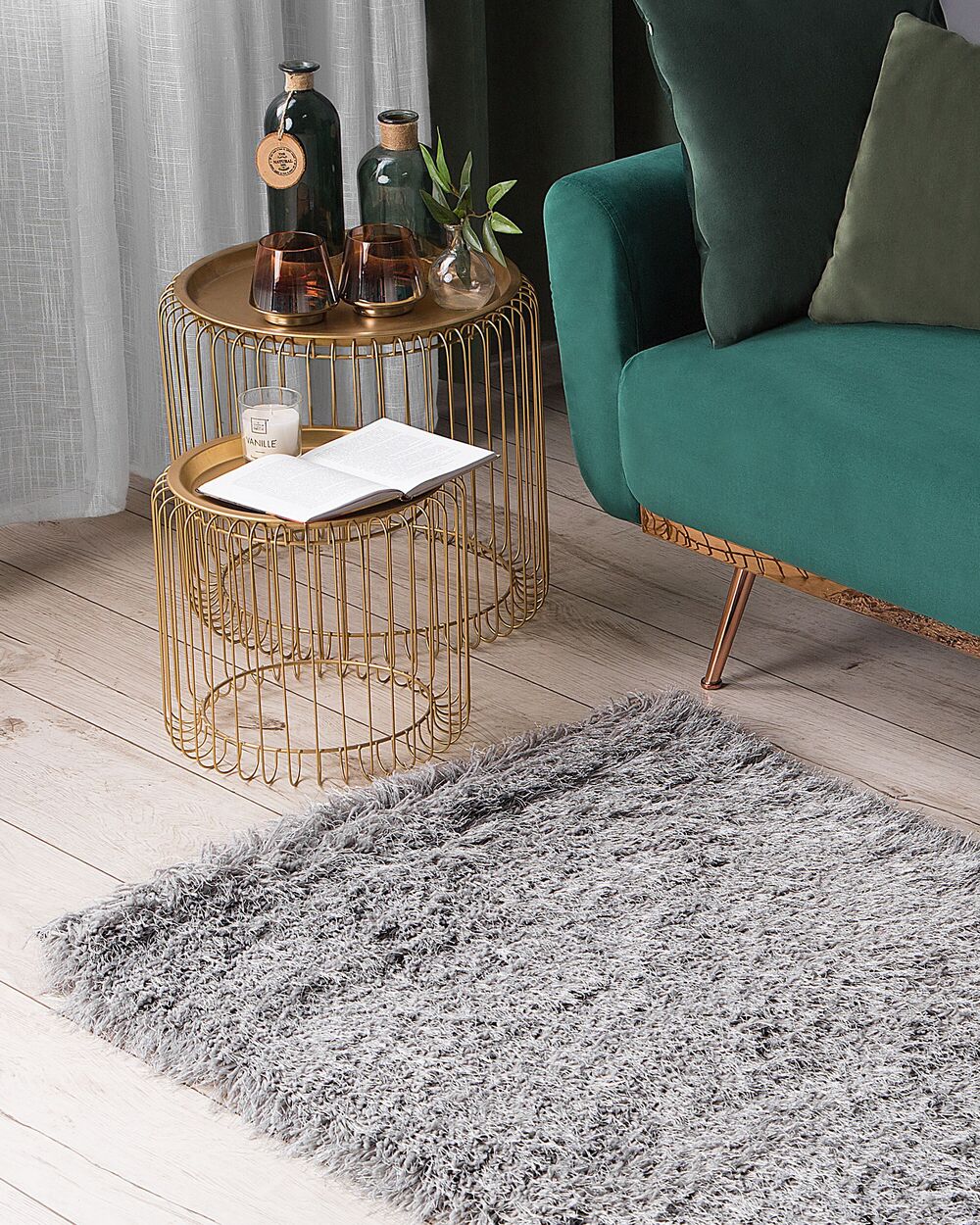 Shaggy Area Rug 80 x 150 cm Grey CIDE | Beliani.de