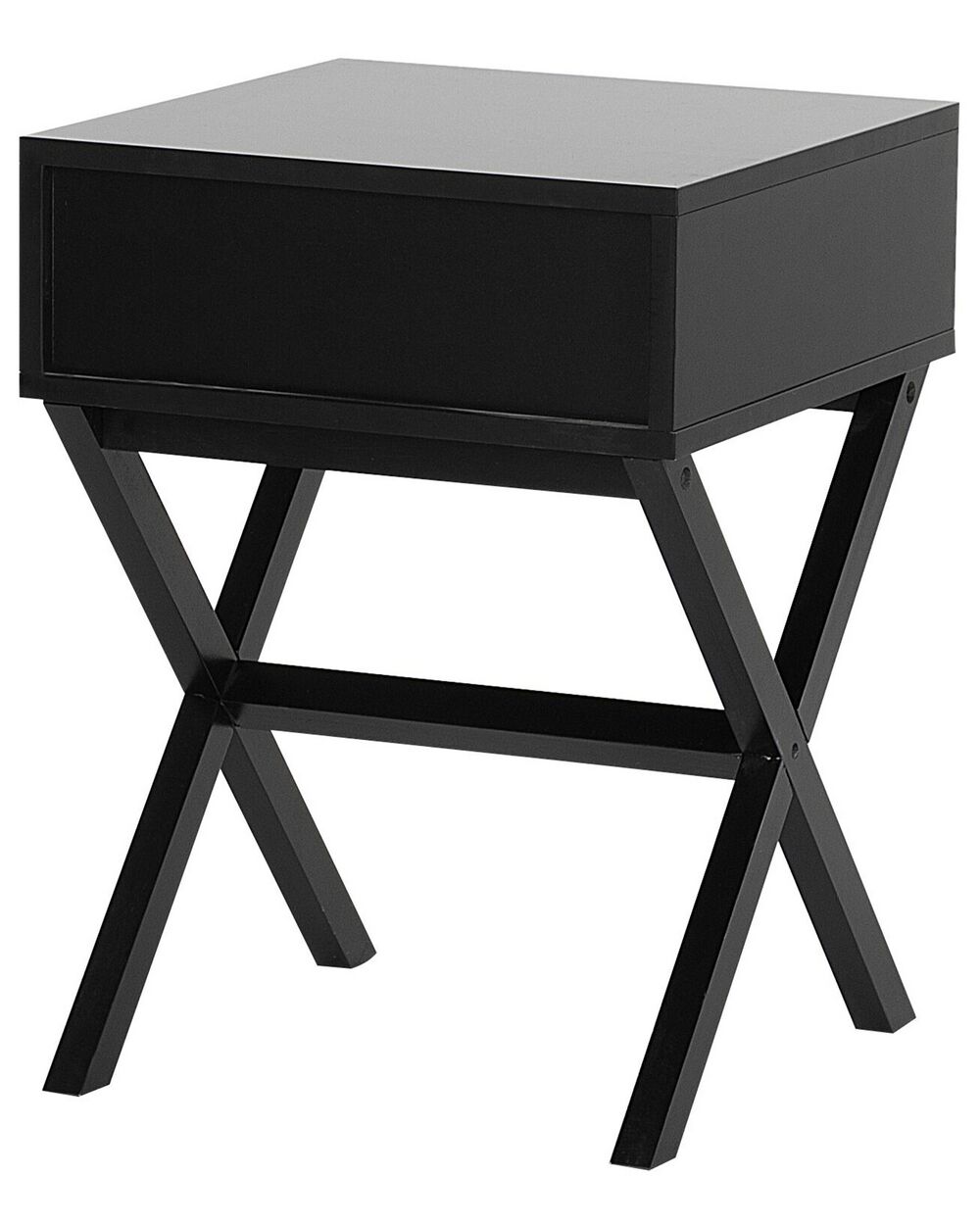 1 Drawer Bedside Table Black MONROE | Beliani.co.uk