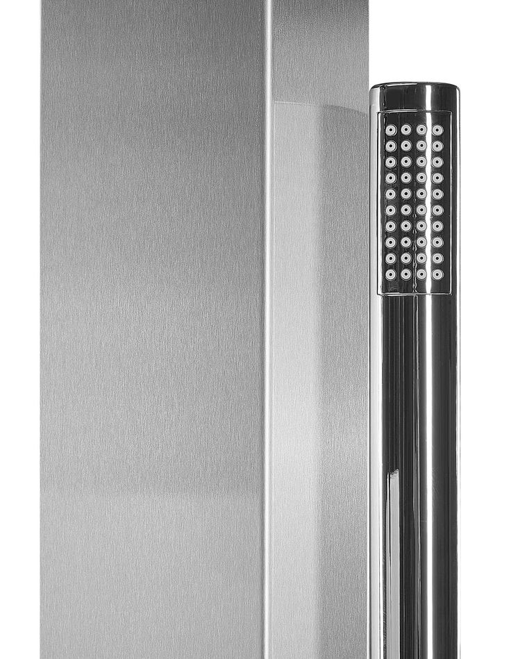 Freestanding Outdoor Shower Silver OLZAI | Beliani.co.uk