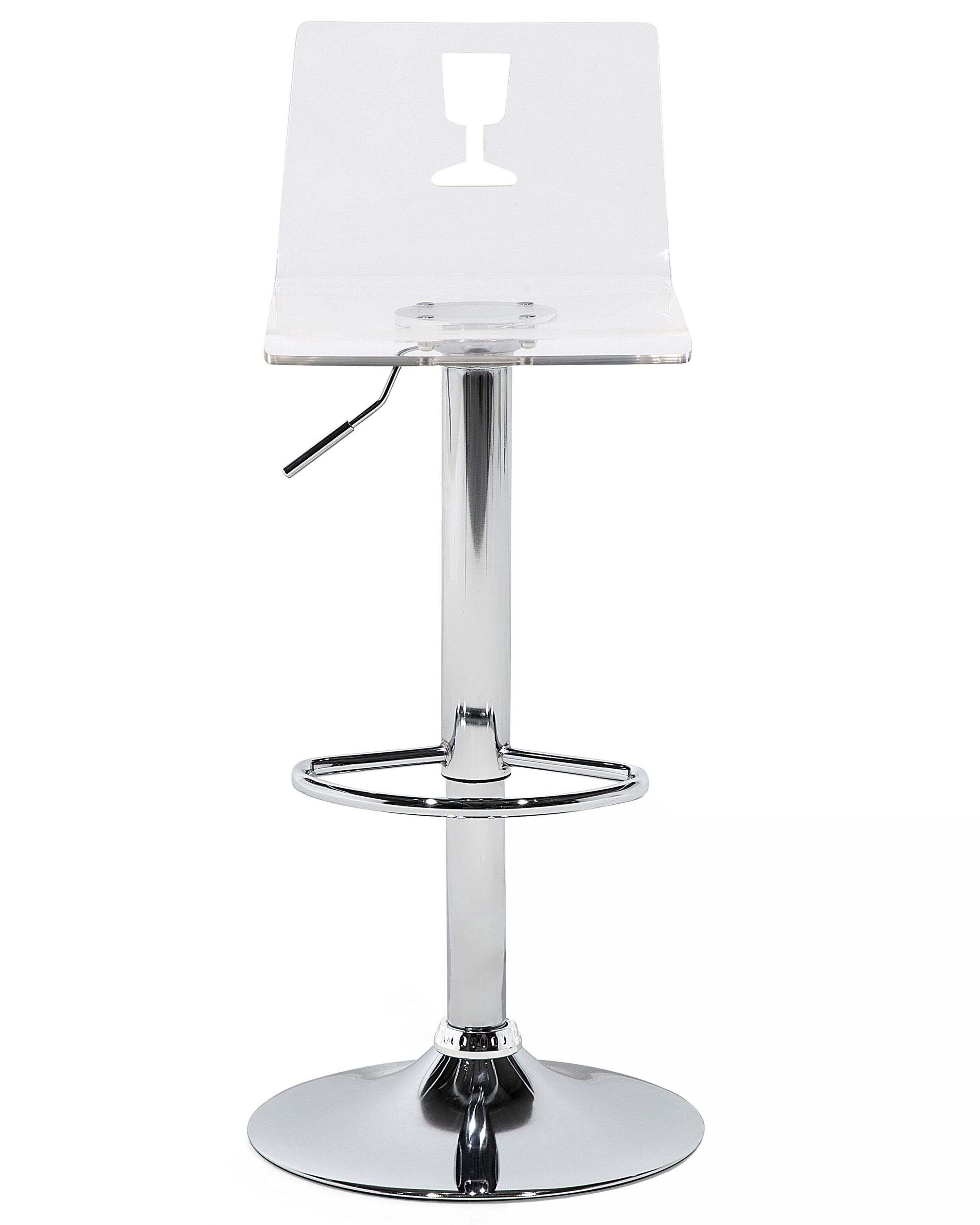 Set of 2 Swivel Bar Stools Transparent White BUSAN | Beliani.co.uk