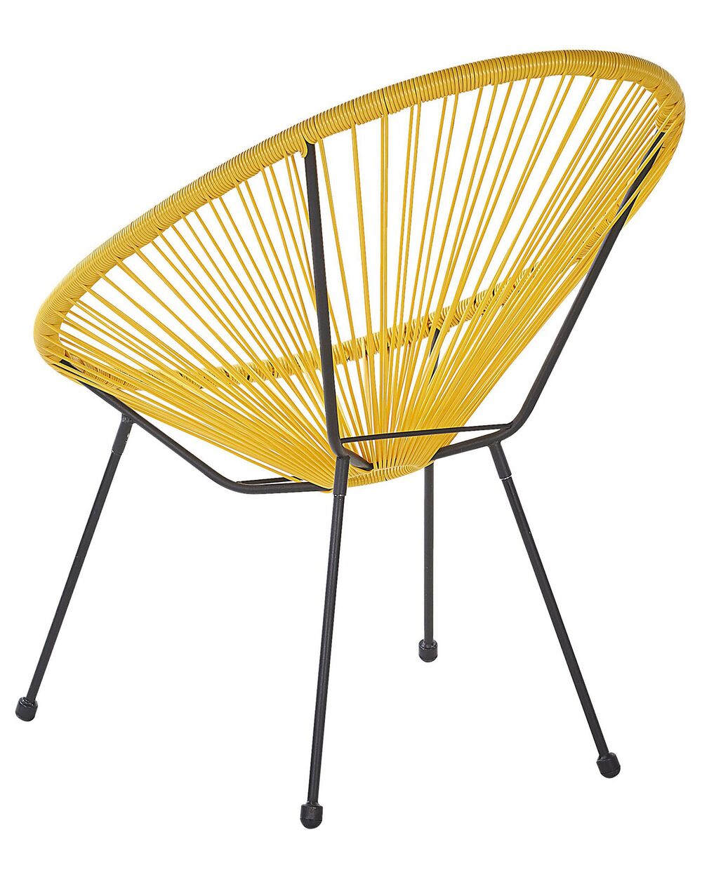 PE Rattan Accent Chair Yellow ACAPULCO II | Beliani.co.uk