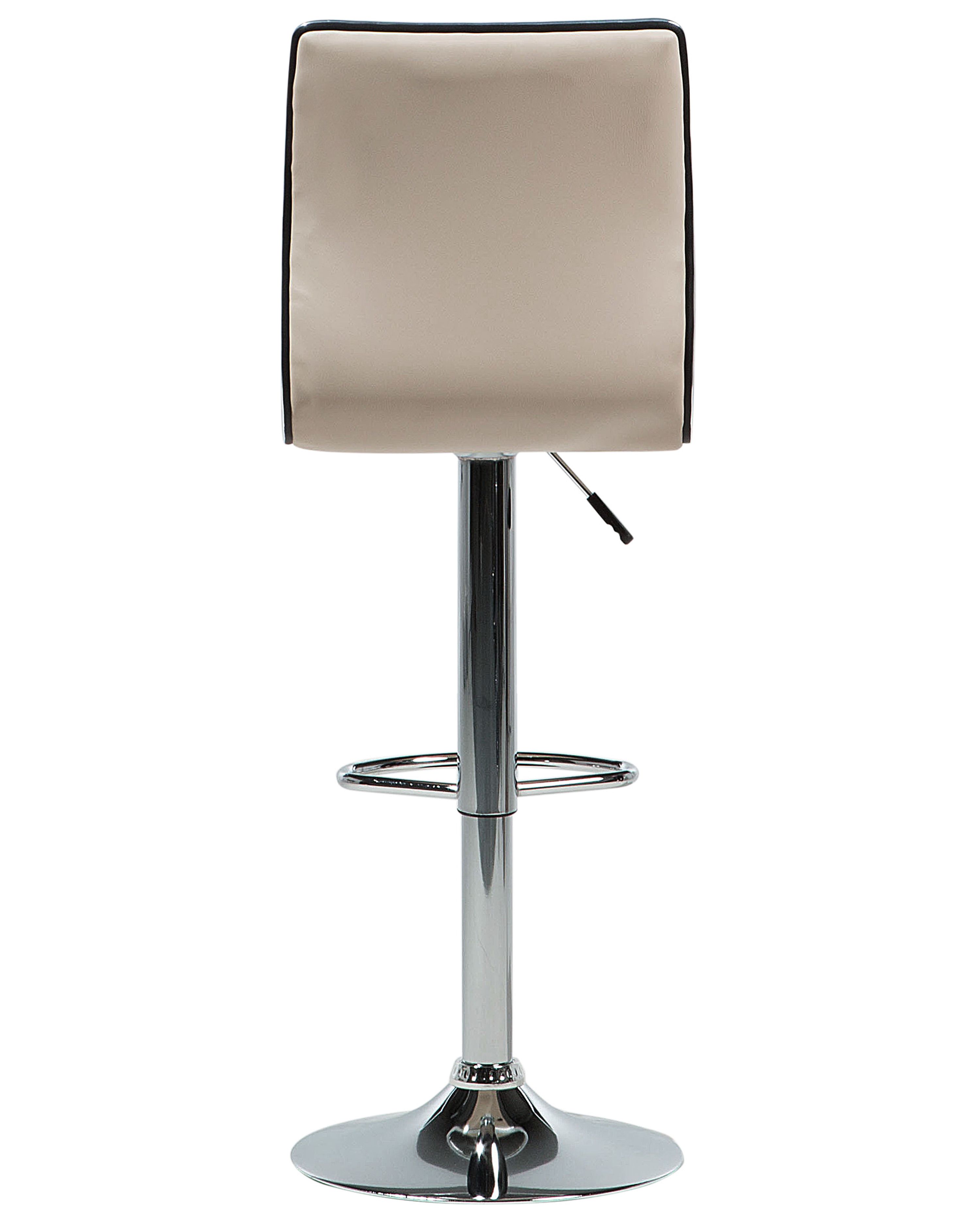 Barhocker Kunstleder beige höhenverstellbar 2er Set LUCERNE | Beliani.de