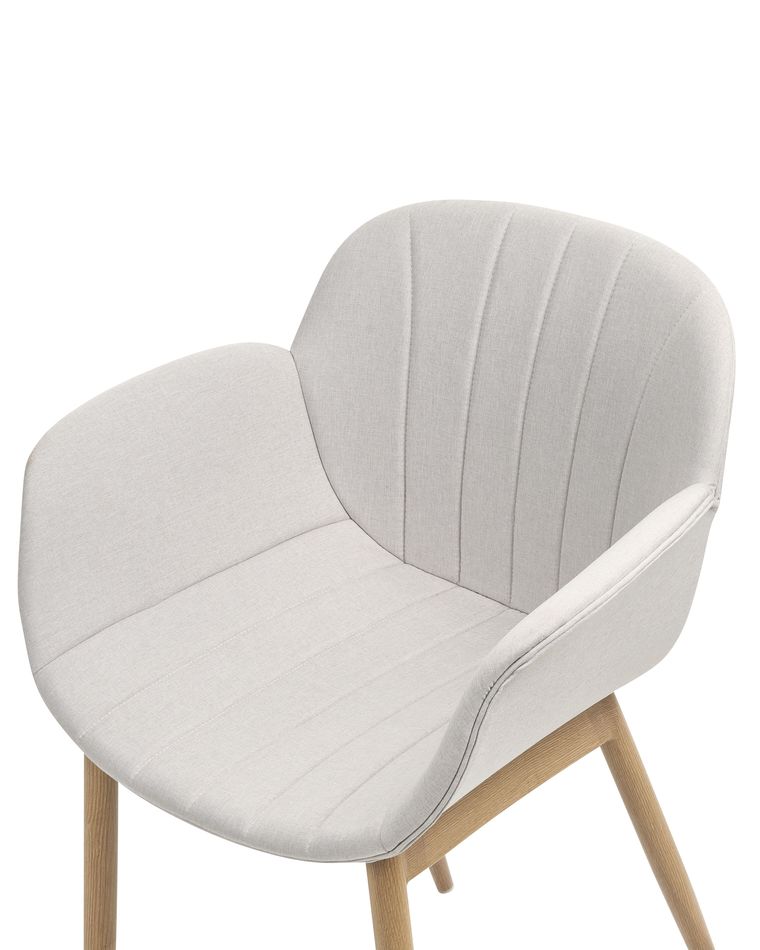 Dining Chair set of 2 Light Grey ALICE | Beliani.co.uk