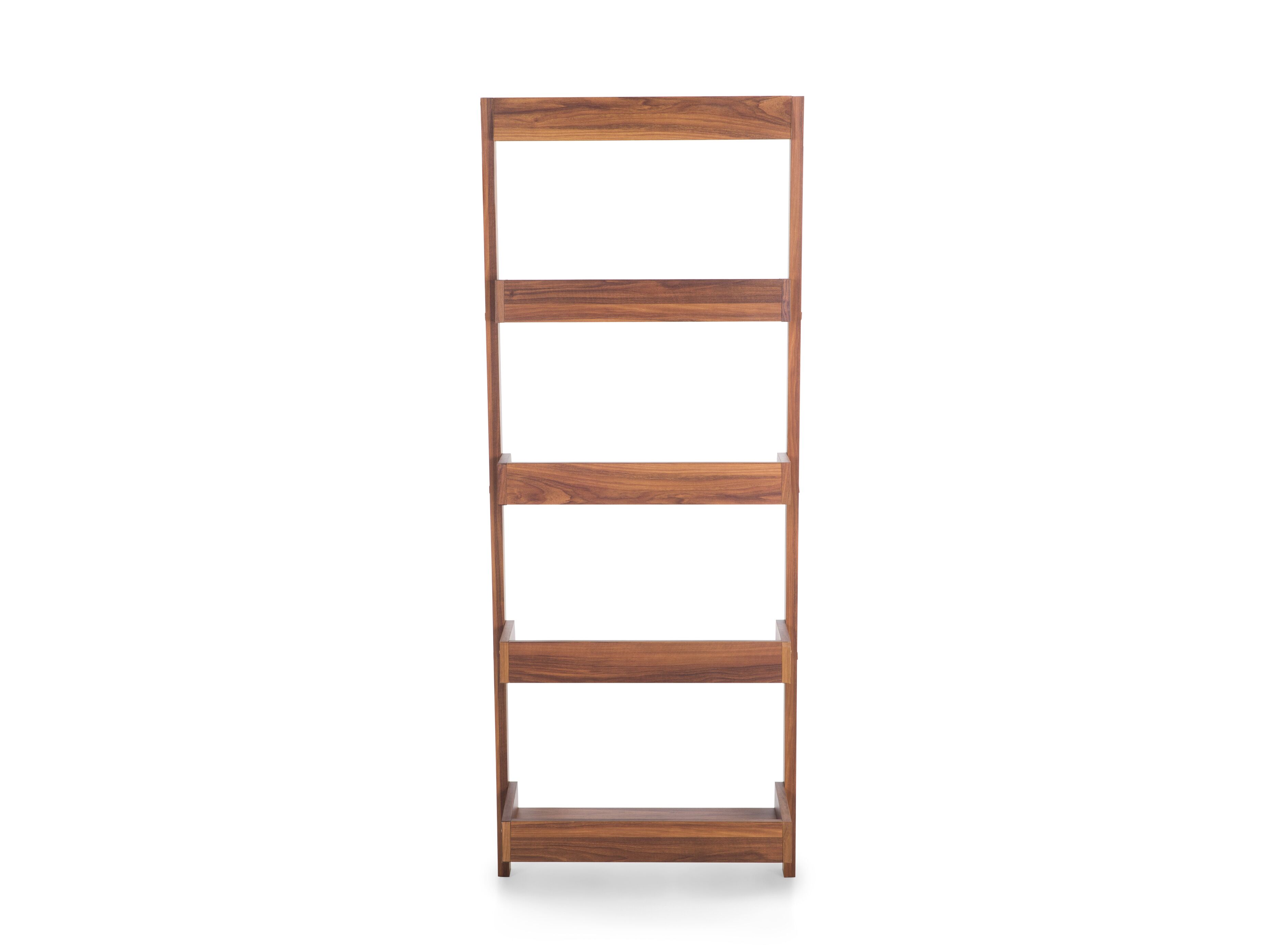 Ladder Shelf Dark Wood MOBILE TRIO | Beliani.co.uk