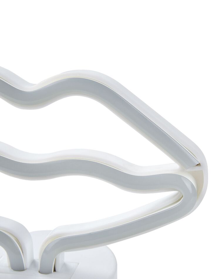 Lips LED Neon Sign Pink FLORA | Beliani.co.uk