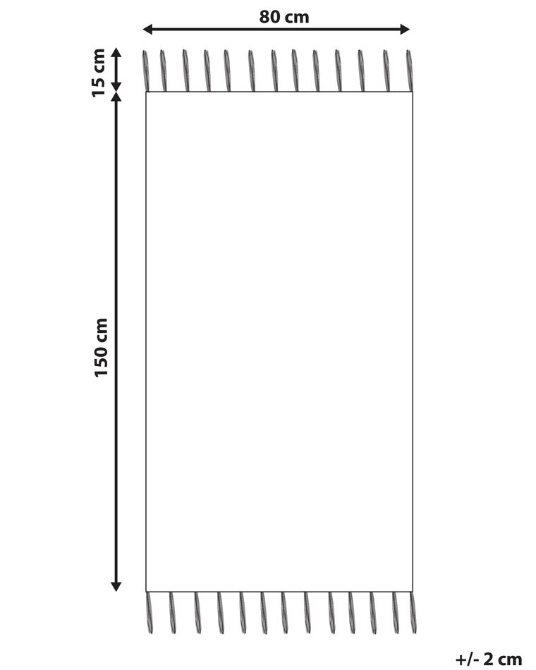 Outdoor Area Rug 80 x 150 cm Grey and White TABIAT | Beliani.co.uk