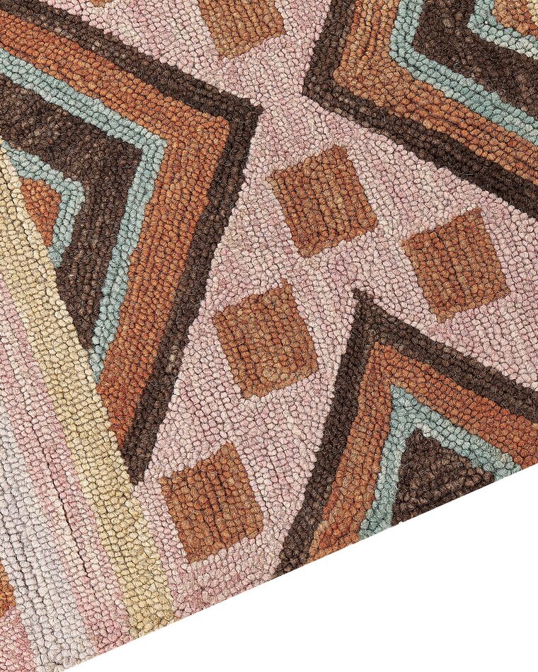 Wool Area Rug 200 x 200 cm Multicolour YOMRA | Beliani.co.uk