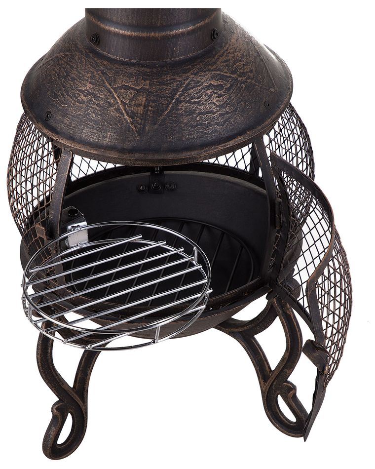 Charcoal Fire Pit Brass TACORA | Beliani.co.uk
