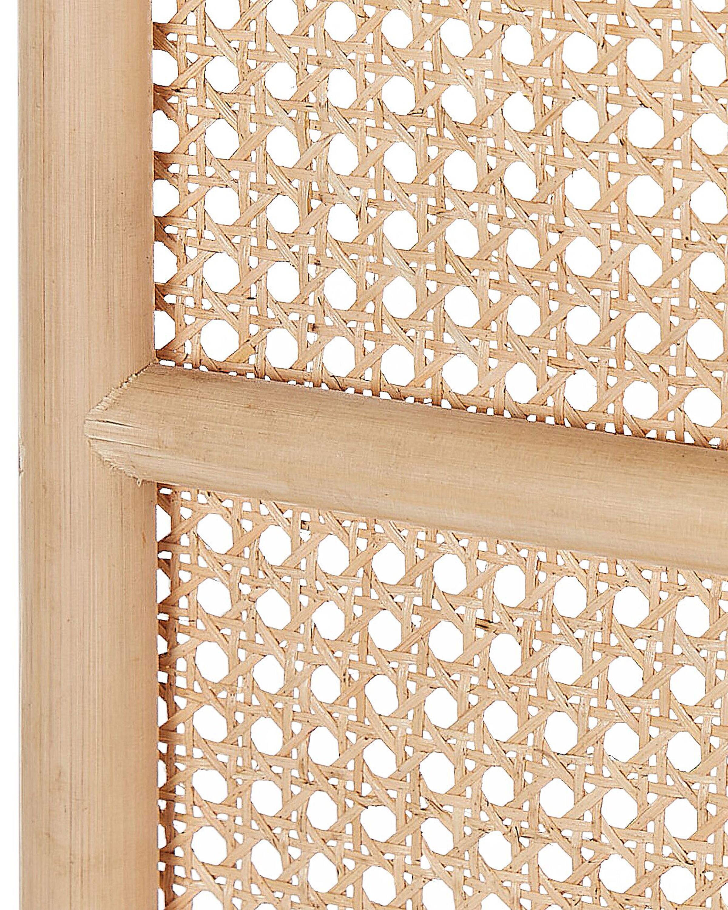 Folding Rattan 3 Panel Room Divider 105 x 180 cm Natural POTENZA ...