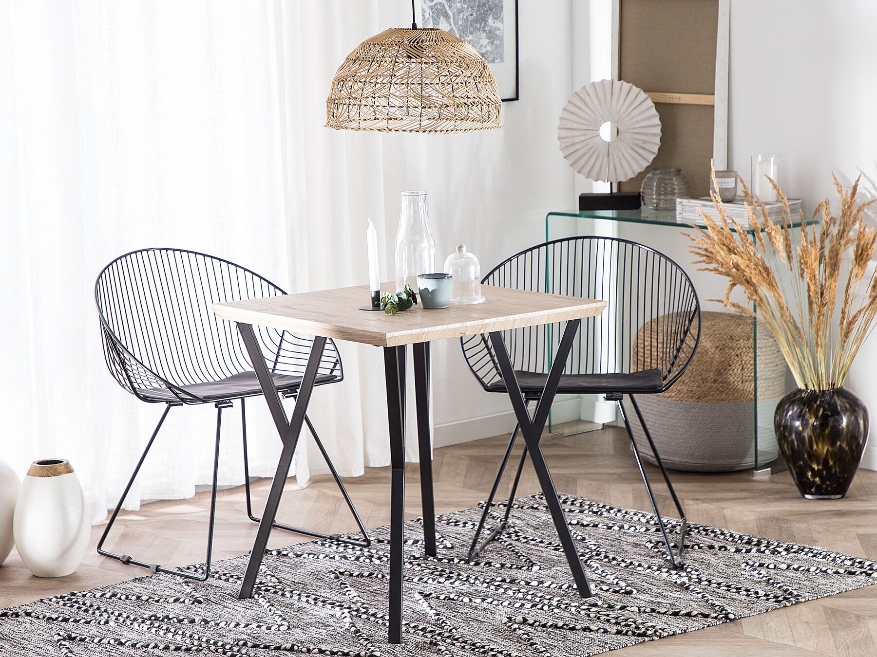 Set Of 2 Metal Accent Chairs Black Aurora Uk