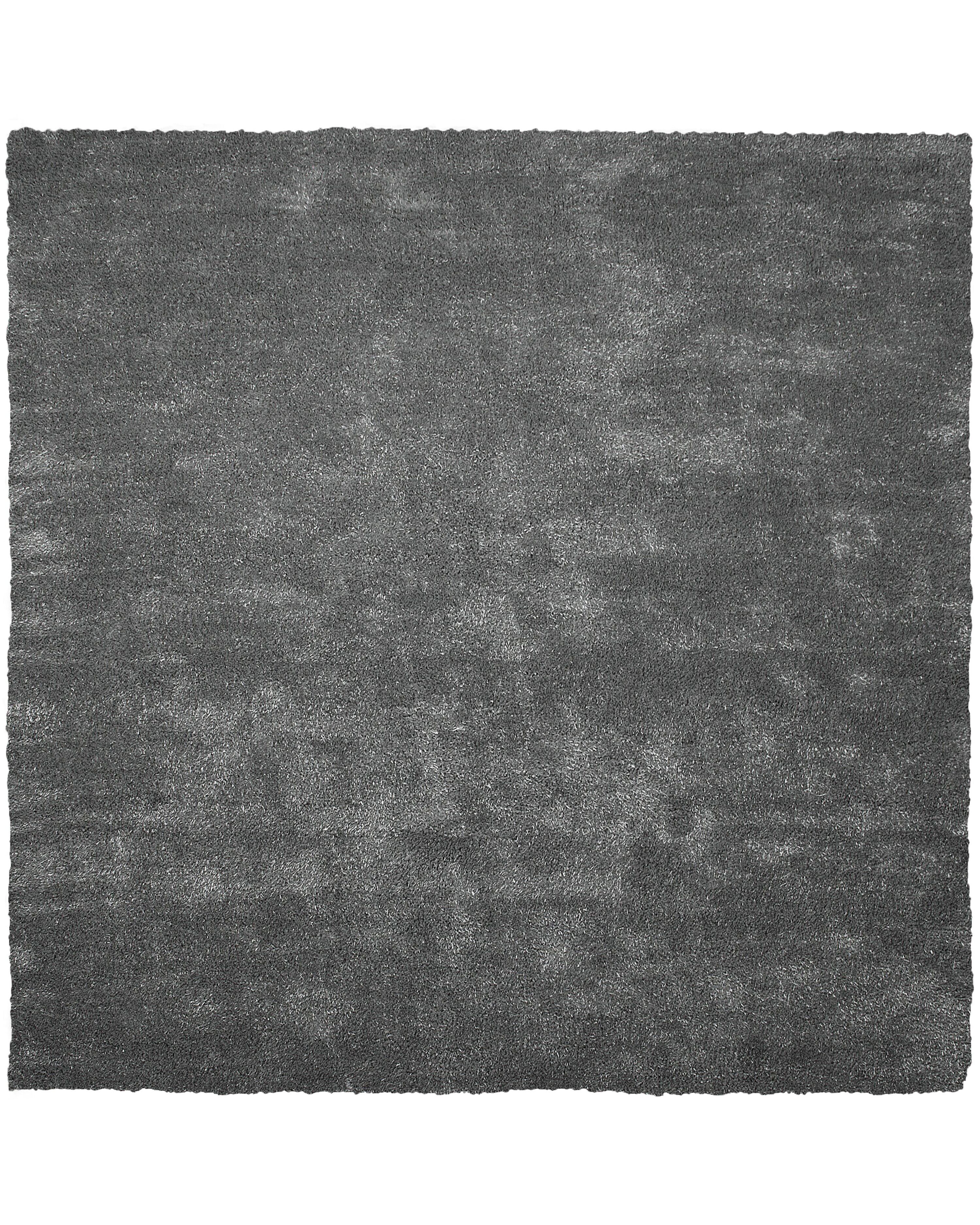 Shaggy Area Rug 200 x 200 cm Dark Grey DEMRE | Beliani.co.uk