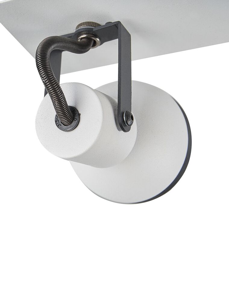 3-spotlys loftslampe rektangulær skinne i hvid og sort BARO | Beliani.dk