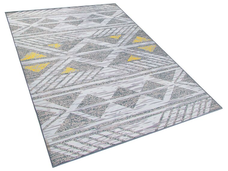 Dywan 140 x 200 cm szaro-żółty KARGI | Beliani.pl