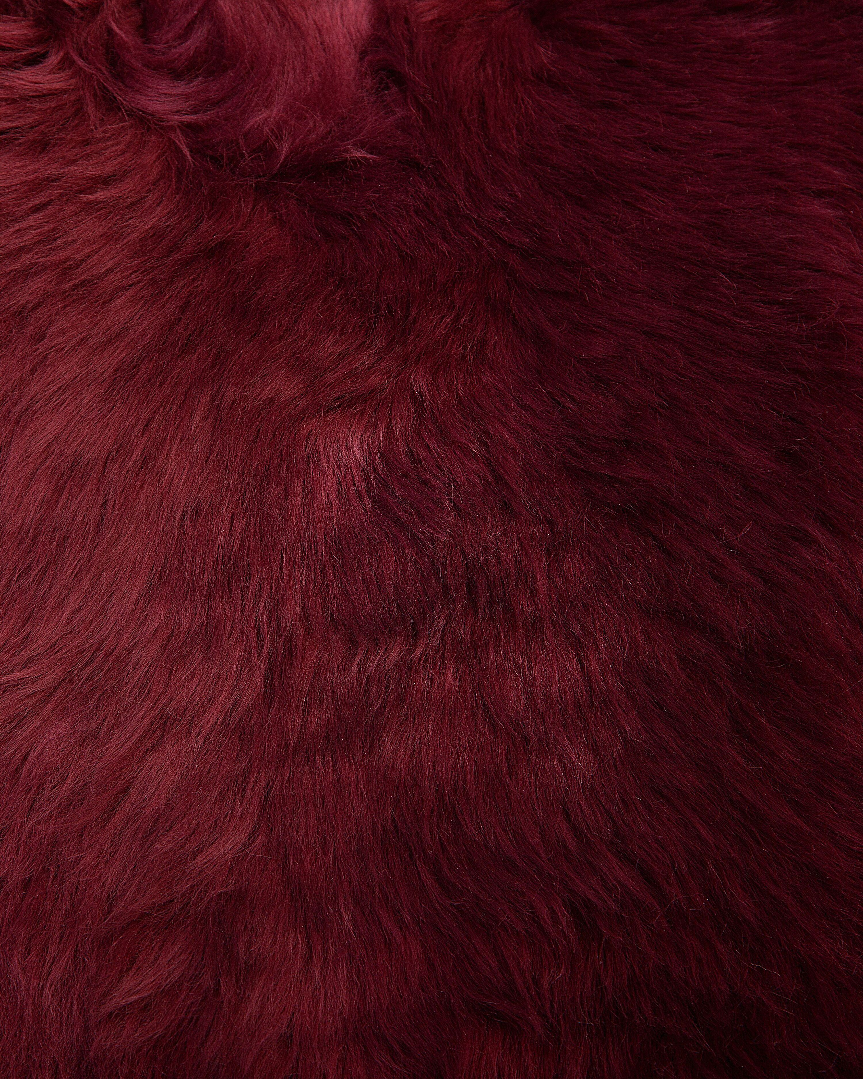Sheepskin Rug Dark Red ULURU | Beliani.co.uk