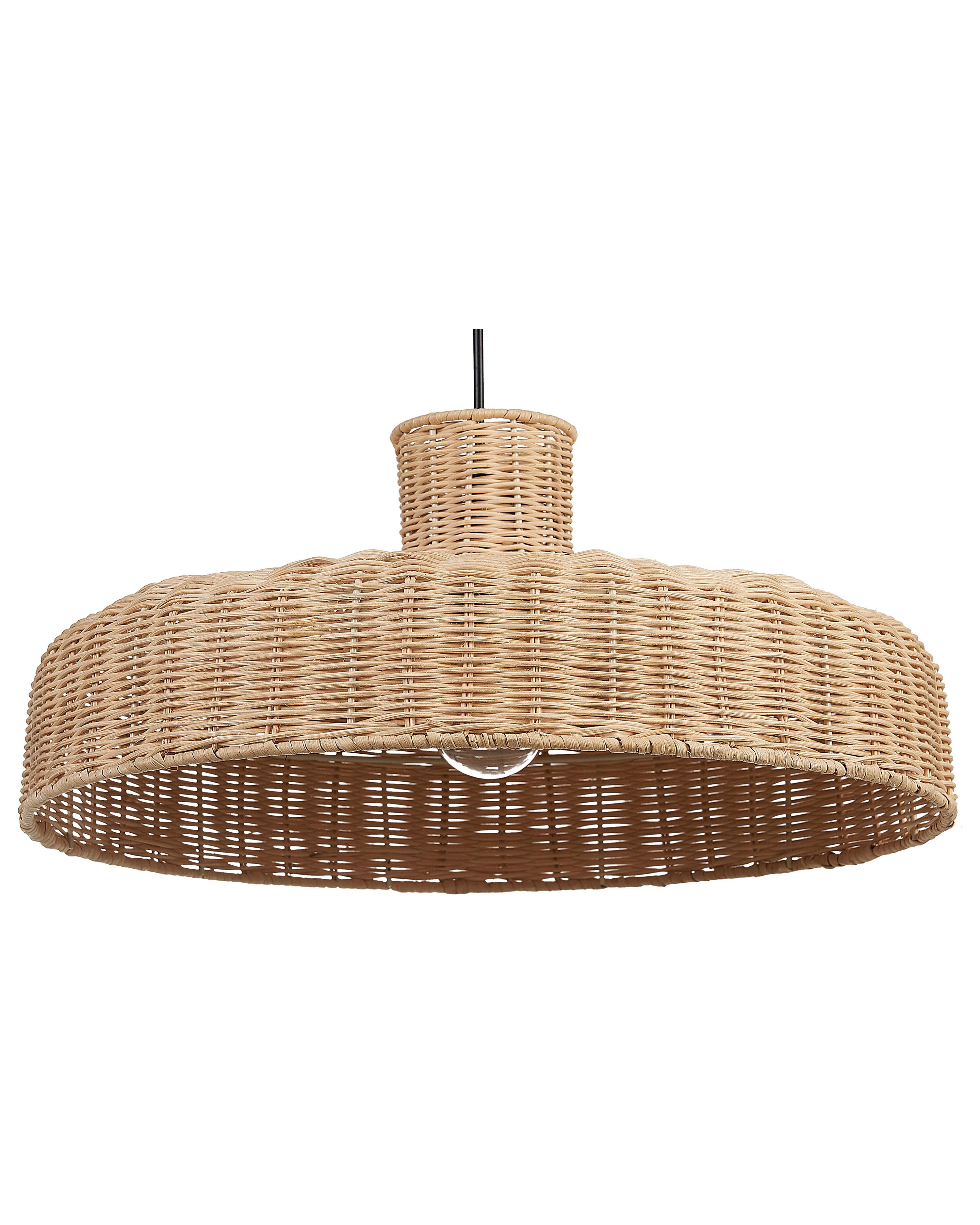 Rattan Pendant Lamp Natural TAMARIN | Beliani.co.uk